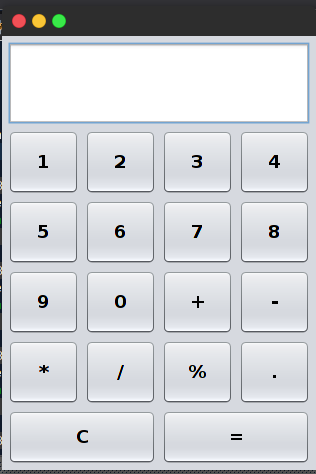 Java-Swing-Calculator | Basic Calculator with Java Swing